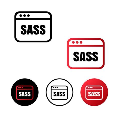 Sass Code Icon Illustration 5007228 Vector Art At Vecteezy