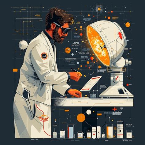 Ar Developer Data Scientist In A Iot Lab Wearing Flat Minimal Image