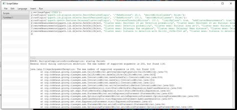 Removing 255 Measurements Throws Error When Reproducing From Workflow