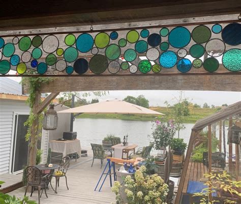 Stained Glass Yard Garden Art Real Stained Glass And Copper Garden