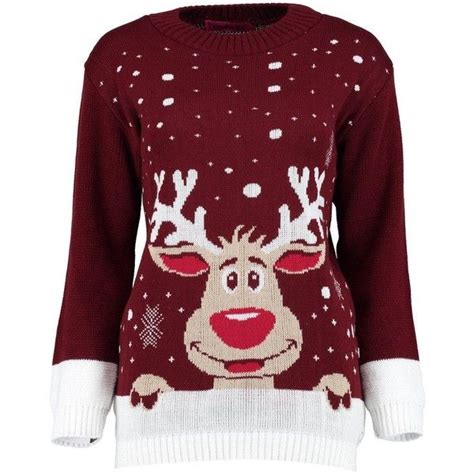 Boohoo Reiny Reindeer Christmas Jumper Boohoo 110 Ron Liked On