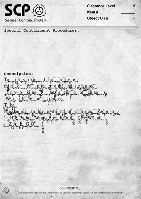 Scp Documents Zalgo By Ketzerdrache On Deviantart