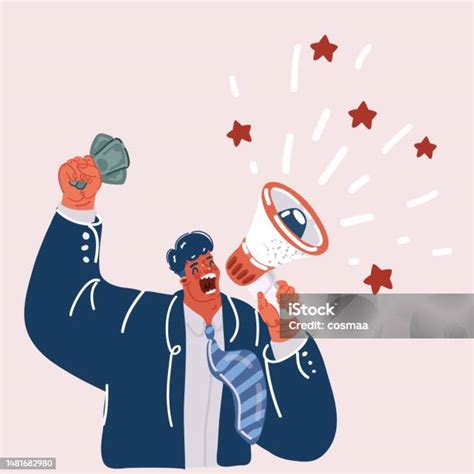 돈을 들고 확성기로 외치는 남자의 특별 제안의 벡터 그림 사용자 알림 및 경고 개념에 대한 스톡 벡터 아트 및 기타 이미지 개념 개념과 주제 광고 Istock
