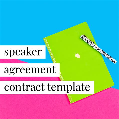 Speaker Agreement Contract Template Your Legal Bff®