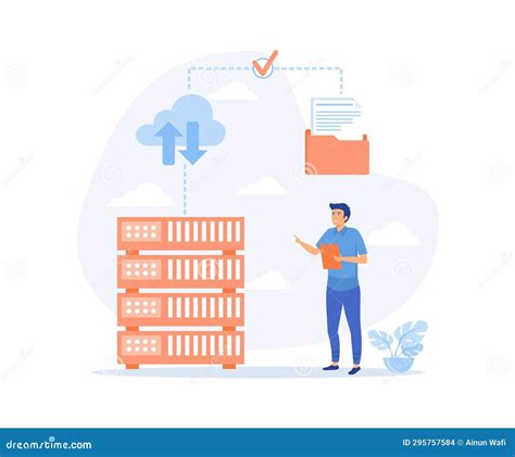 Cloud Storage Concept Digital Hosted Storage Database Security Data