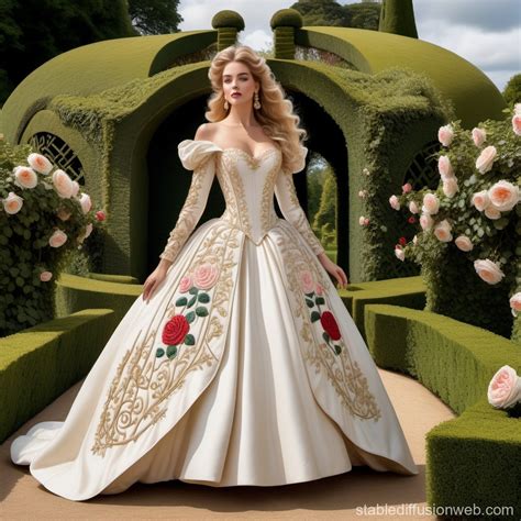 Ivory Princess In English Garden Stable Diffusion Online