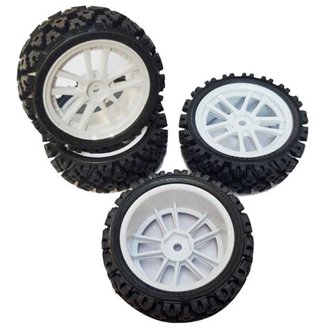 4Pcs 70Mm 1 10 RC Off Road Buggy Car Rubber Tires Wheels Tyres Front