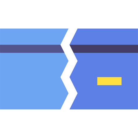 Broken Basic Straight Flat Icon
