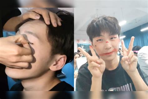 大学生上化妆课，男生们被迫互相化妆，结果一个比一个妖娆多姿搞笑校园化妆结果男生