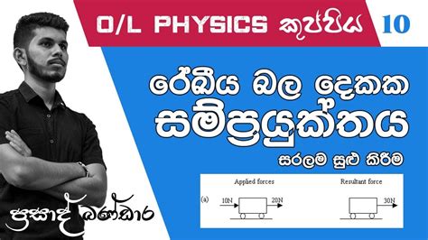 සම්ප්‍රයුක්ත බලය I කොටස O L Physics කුප්පිය 10 O L Science