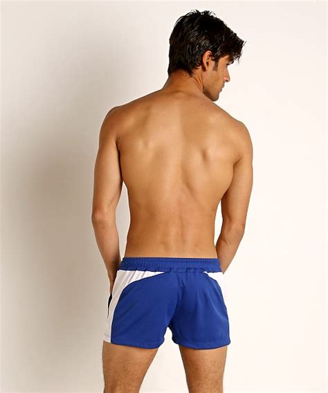 Lasc Pique Mesh Lined Running Shorts Royalwhite Sh904pyp 425b Free