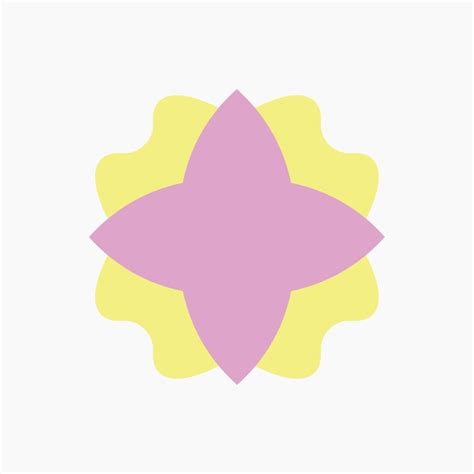 Premium Vector Simple Geometric Flower Element