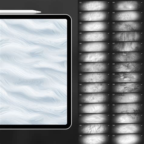 Artstation 150 Procreate Snow Textures Winter Procreate Texture Seamless Brushes Powdery
