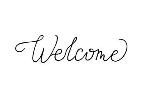 환영 단어 검은 글자와 서예가 있는 손으로 그린 글자 환영과 환대의 개념 흰색 배경에 격리된 벡터 그림 검은색에 대한 스톡 벡터 아트 및 기타 이미지 Istock