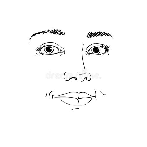 Portrait Of Delicate Good Looking Dreamy Still Woman Black And Stock