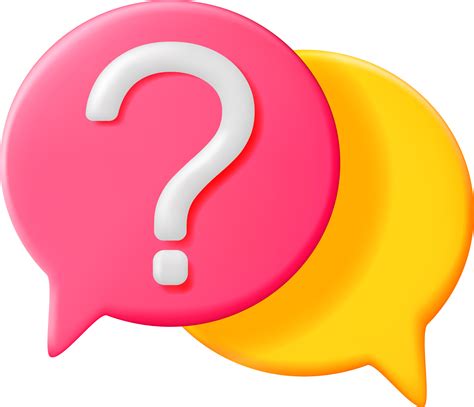 D Speech Bubble With Question Mark Png