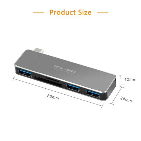 Usbc Hub 5 In 1 Tip C 3 Port Usb30 Tf Usb Kart Ok Grandado