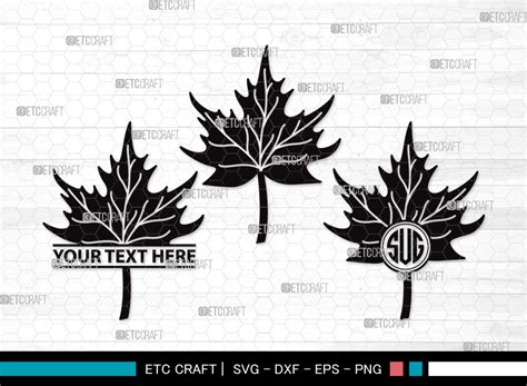 Fall Leaf Monogram Svg Fall Leaves Svg Graphic By Pixel Elites