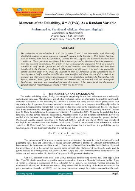 International Journal Of Computational Engineering Researchijcer