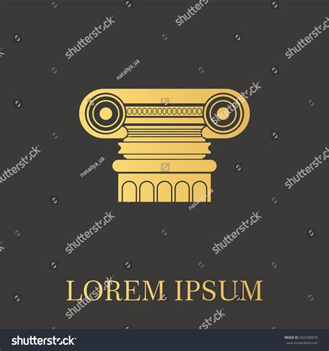 Classical Column Architecture Element Stock Vector Royalty Free