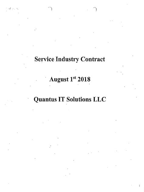 Quantus It Solutions Oci Contract Pdf