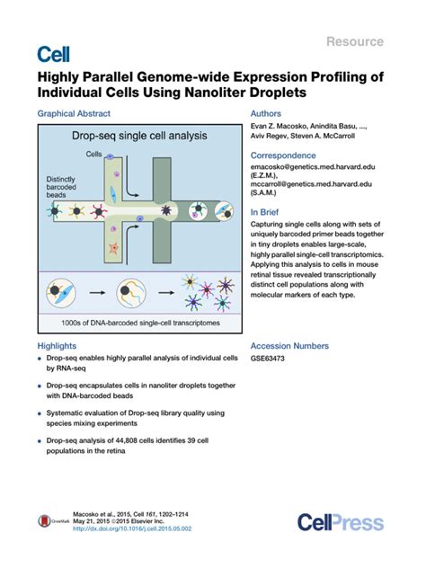 Highly Parallel Genome Wide Expression Profiling Of Individual Cells