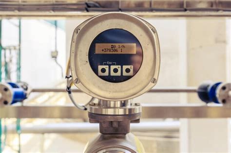 Flow Meter System On Factory Pipeline Premium Ai Generated Image