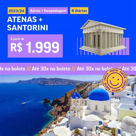 Pacote de Viagem Grécia Atenas Santorini 2023 e 2024 Aéreo