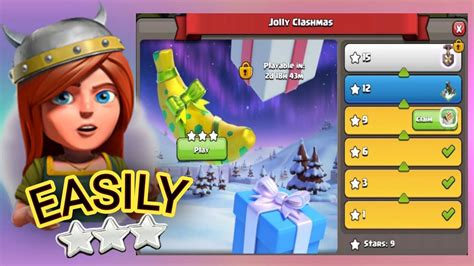 Easily 3 Star Jolly Clashmas Challenge 3 Clash Of Clans Youtube