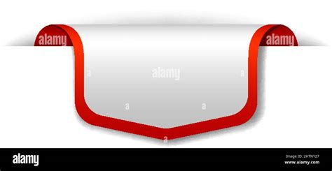 Red Banner Design On White Background Illustration Stock Vector Image