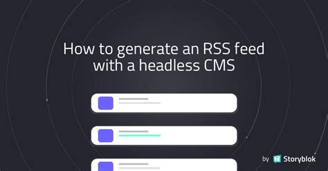 Roberto Butti On Linkedin Generating An Rss Feed With A Headless Cms