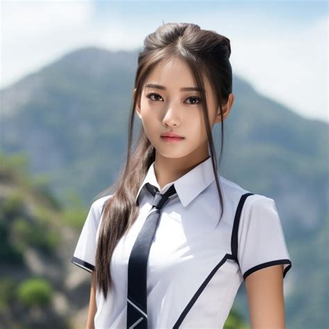 Premium Ai Image A Cute Asian Girl Portrait