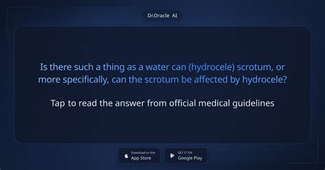 Is There Such A Thing As A Water Can Hydrocele Scrotum Or More Specifically Can The Scrotum