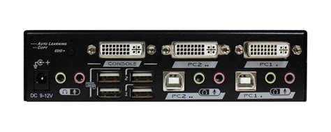 Rextron 2 Port Dviusb Kvm Switch With Audio Black Colour Newest