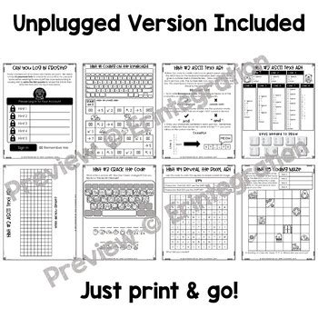 Digital Escape Room Winter Keyboarding Coding Includes Unplugged