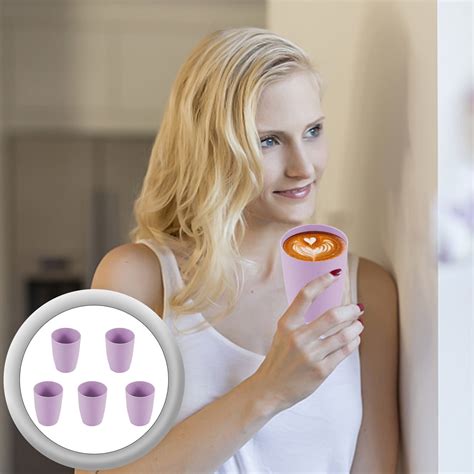 Qtocio Water Bottle Plastic Cups Reusable Cup Set Of 5 Multicolor