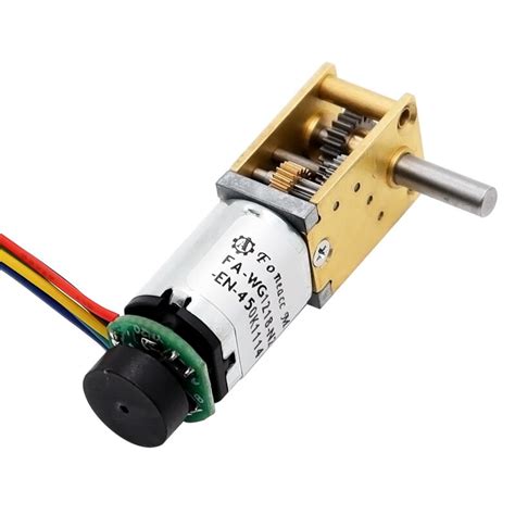 Wg1218 N20 En N20 Motor With Metal Worm Gearbox And Encoder Assembly
