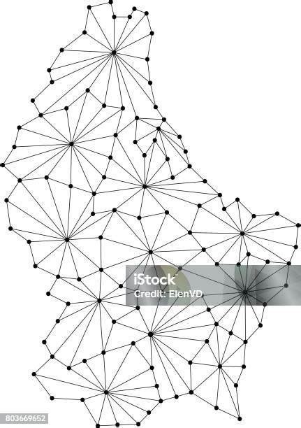 다각형 모자이크 선 광선 및 점 벡터 일러스트 레이 션의 룩셈부르크 지도 0명에 대한 스톡 벡터 아트 및 기타 이미지 0명 개념 개념과 주제 Istock