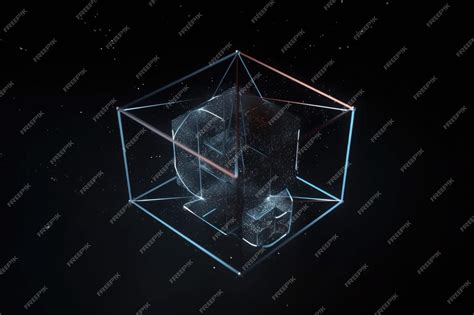 Premium Ai Image D Geometric Figure Floating In The Void Of Outer