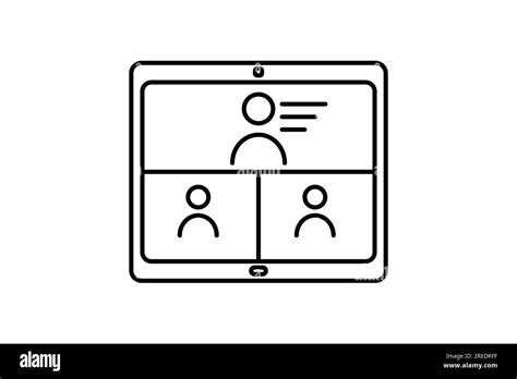 Seminar Related To E Learning And Online Education Line Icon Style Simple Vector Design