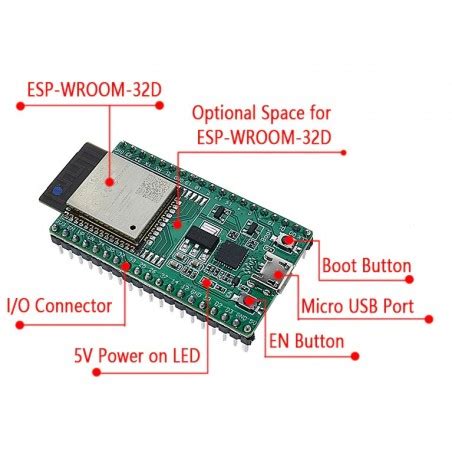 Placa De Desenvolvimento Devkitc D V Esp Wroom D Verde