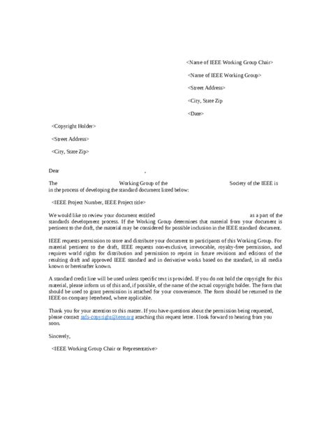Ieee Request For Business Review Letter Grouper Ieee Doc Template