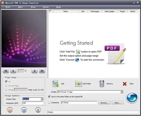 Screenshots Of 3herosoft PDF To Image Converter