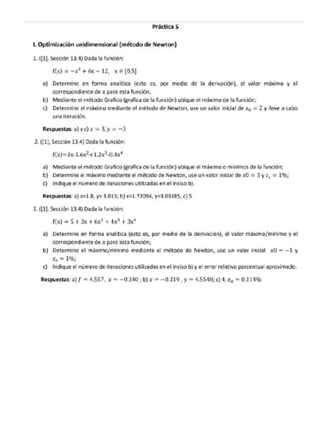 Practica N5 Metodos Numericos Pdf Análisis Matemático Informática