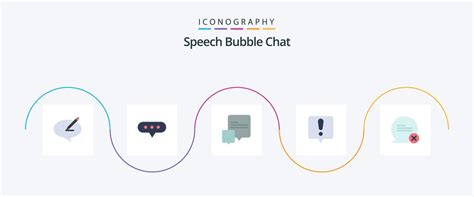 Chat Flat 5 Icon Pack Including Interaction Communication Chat Chat Error Message 19204332