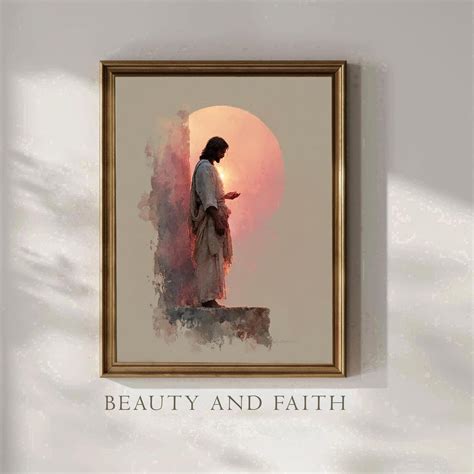 Jesus Watercolor Print Christian Home Decor Digital Download Etsy