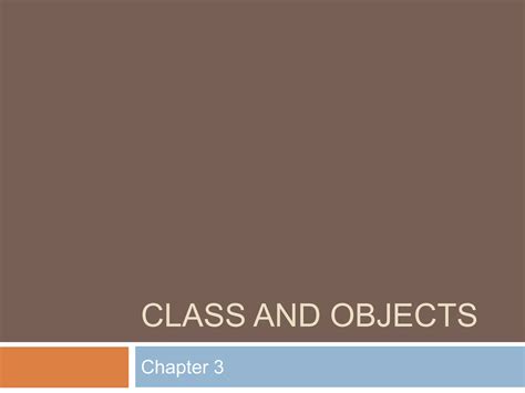 Class And Objects Pptx