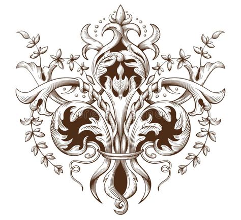 Vintage Baroque Frame Scroll Ornament Vector Stock Vector