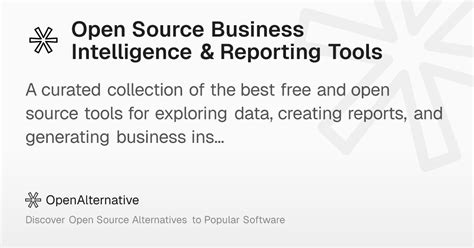Best Open Source Business Intelligence And Reporting Tools 2025