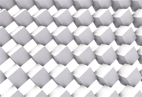 D White Cubes In Perspective To Digital Illustration Stock Illustration Illustration Of
